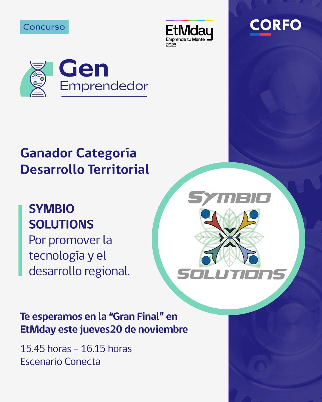 Finalistas Premios Gen Emprendedor 2025: Retina, Lumine y Symbiox